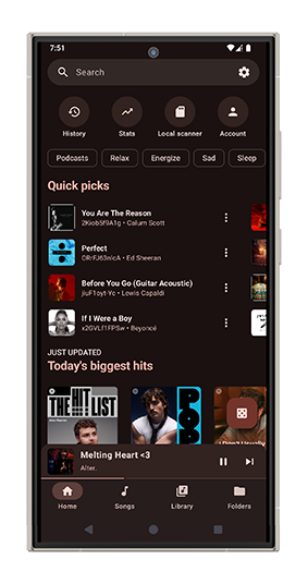 InterTune es un reproductor de música local con diseño Material 3 y un ...